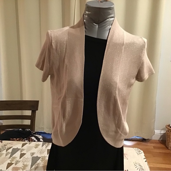 212 Collection | Sweaters | 22 Collection Gold Shimmer Shrug Size S ...